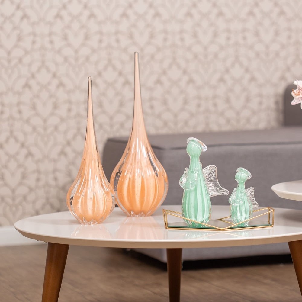 Anjo De Decoração Em Murano Gabriel Blueberry